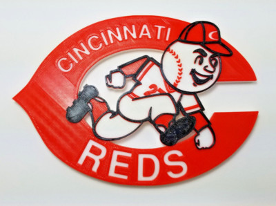 Cincinnati Reds 3D Baseball Logo (2 Versions) - Emblem, Ornament or ...