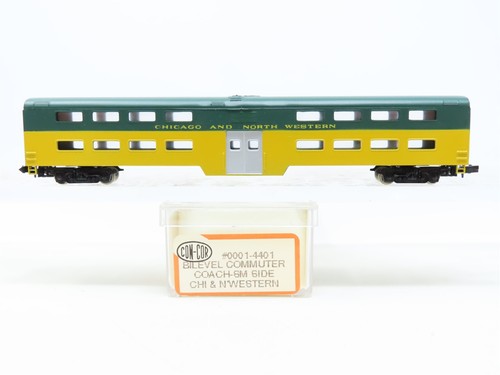 N Con-Cor 0001-4401 CNW Chicago North Western Bi-Level Commuter Coach ...