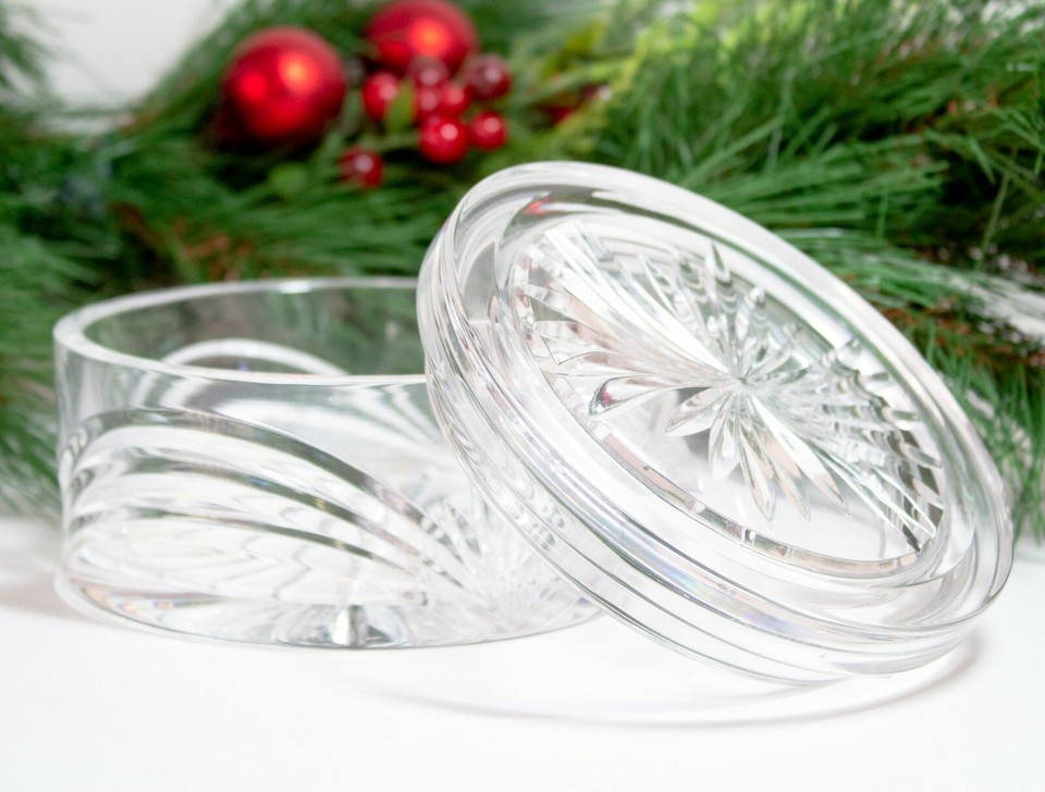 Waterford Crystal Round Box With Lid NIB Signed Marquis | eBay
