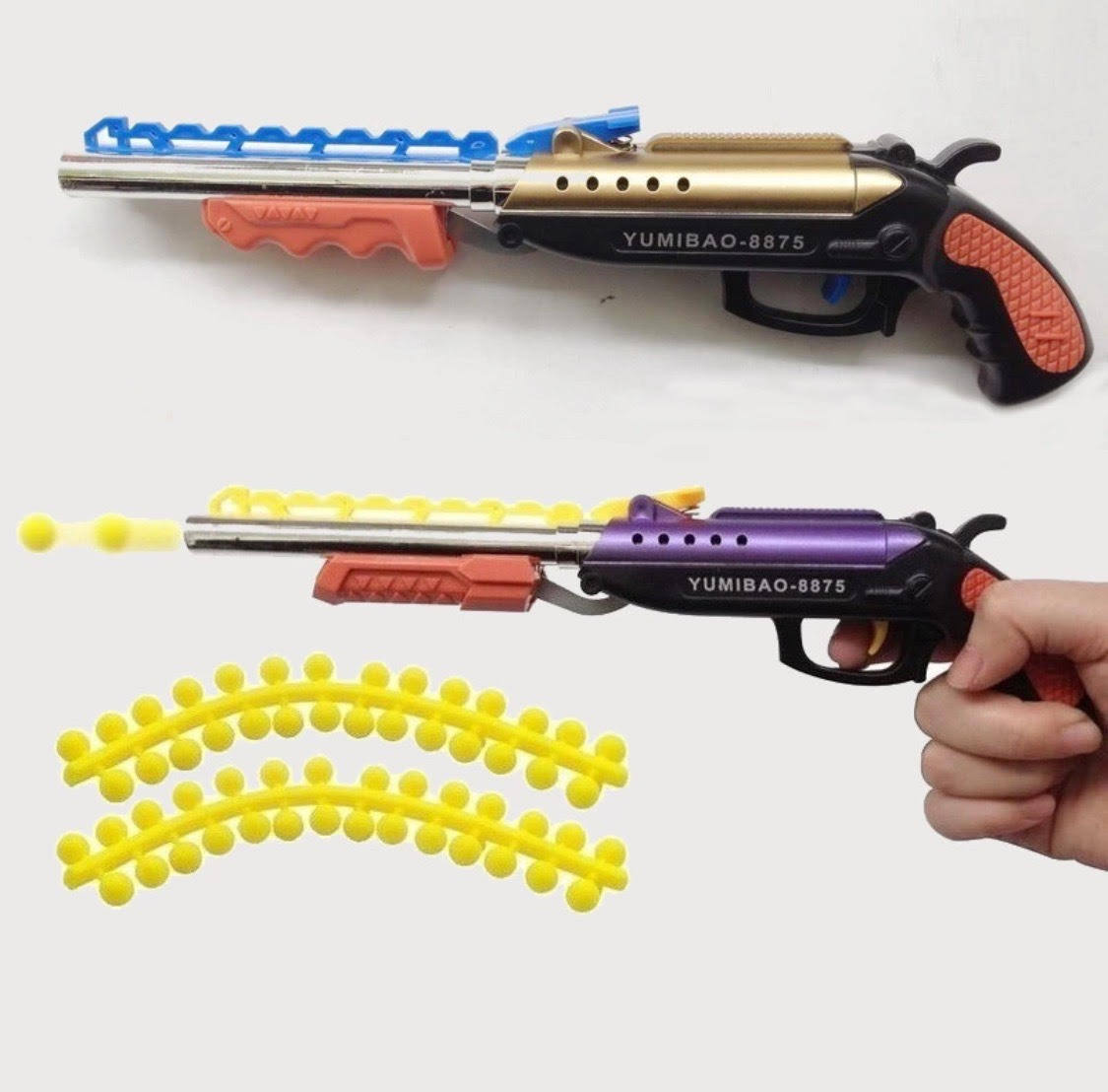 TOY GUN DOUBLE BARREL BEST KIDS SAFE TOY GUN PISTOL SOFT SAFE AMMO ...