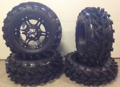 ITP SS212 14" Wheels Black 28" Swamp Lite Tires Yamaha Grizzly Rhino | eBay