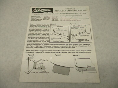 41097 Bennett Trim Tabs Outboard & Inboards Trim Tab Installation ...