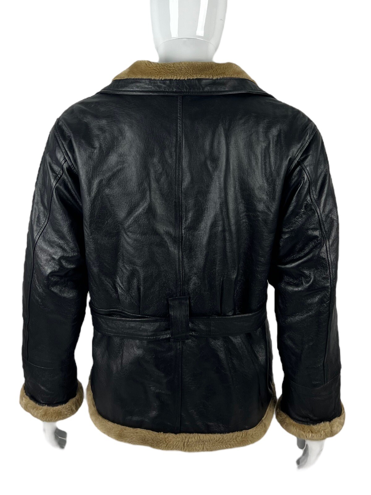 Wilda Mens Medium Jacket Genuine Leather Black Biker … - Gem