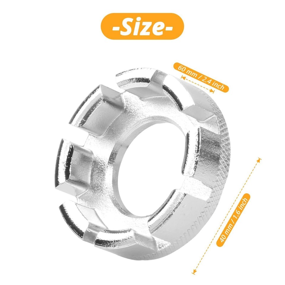 Bicycle Spoke Wrench Hard Steel 8 Way Bike Rim Truing Tool Adjust Wheel ...