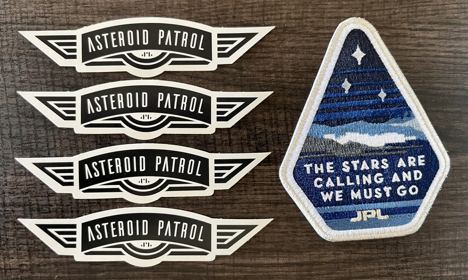 Official NASA-JPL Jet Propulsion Laboratory Patch And 4 Asteroid Patrol ...