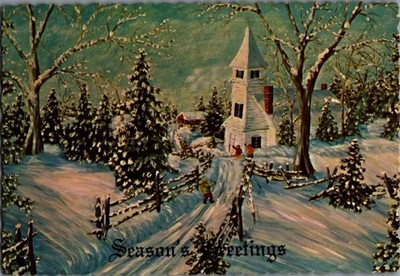 Vintage Gerald Nees Winter Season's Greetings Postcard | eBay