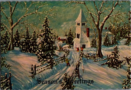 Vintage Gerald Nees Winter Season's Greetings Postcard | eBay
