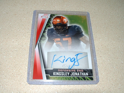 2022 SAGE HIGH SERIES FOOTBALL KINGSLEY JONATHAN AUTO, SIGNED ROOKIE ...