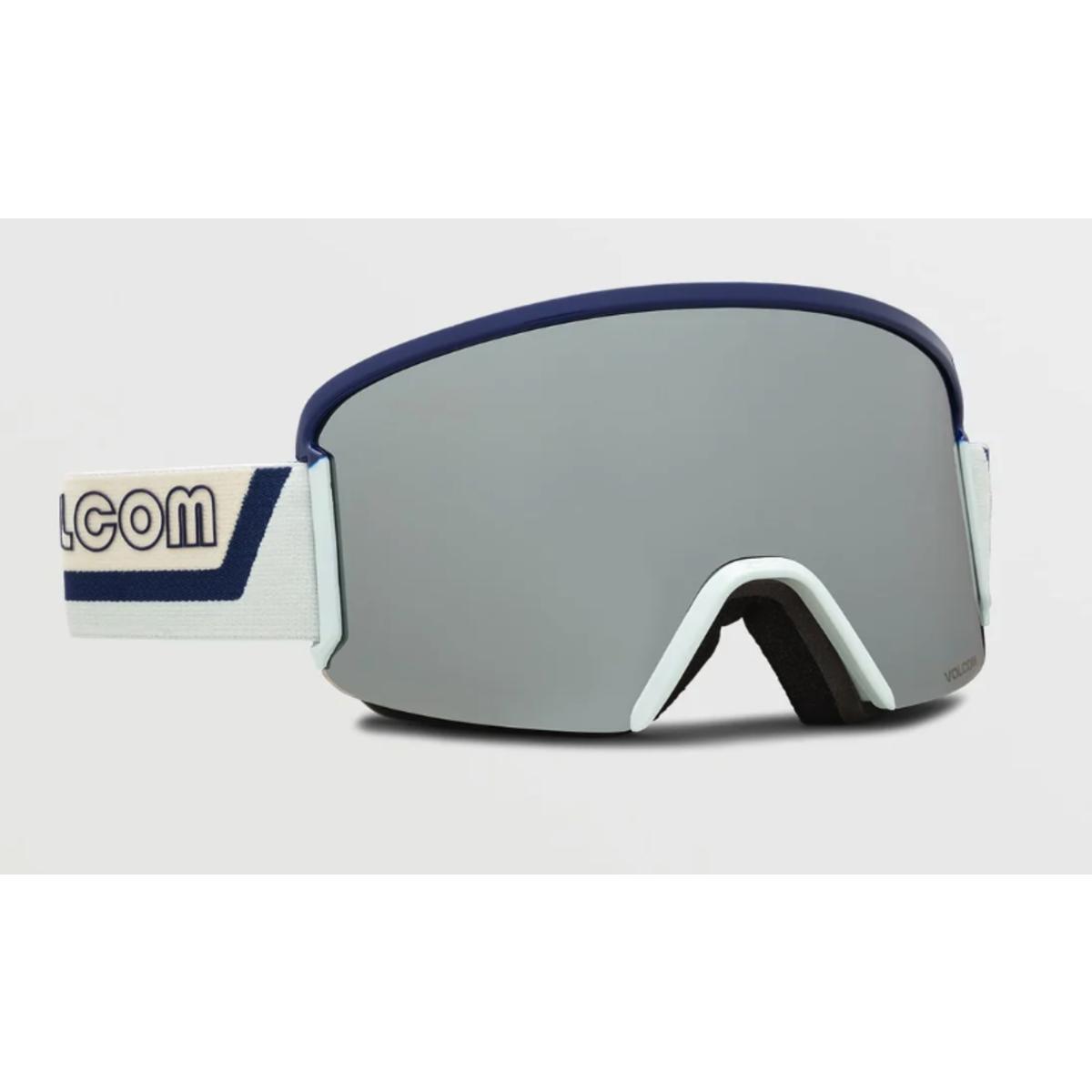 Volcom Garden Goggles Dark Blue/Off White/Sky Silver Chrome + BL Yellow ...
