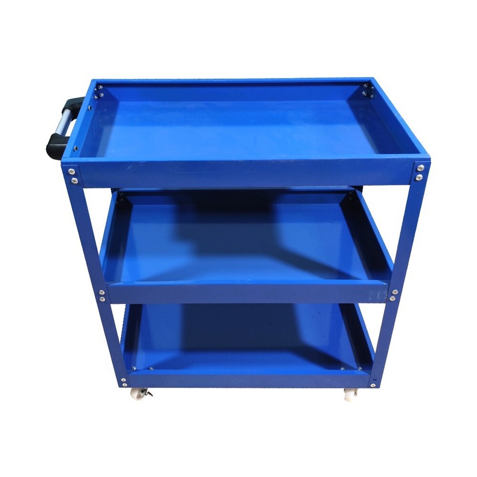 Tool Storage Heavy Duty Garage Trolley Workshop DIY 3 Tier Wheel Cart ...