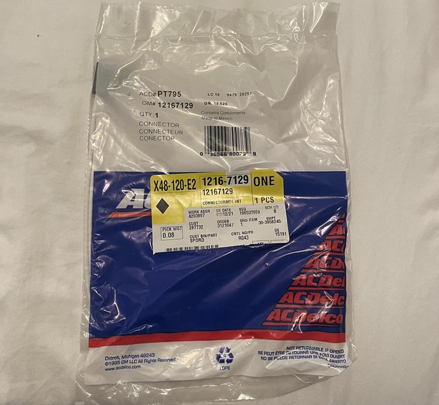 Genuine GM ACDELCO Connector 12167129 in Bag for sale online | eBay