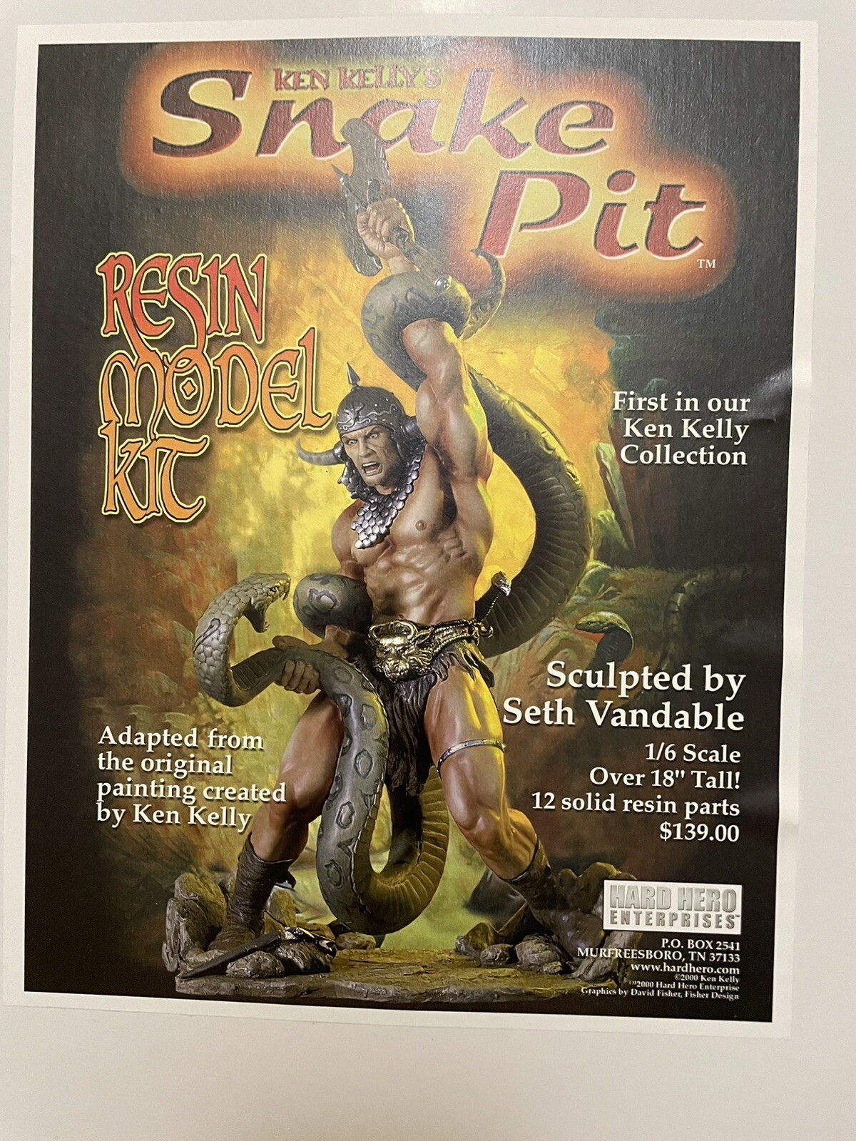 Ken Kelly's Snake Pit Resin Model Kit Seth Vandable New ‘99 1/16 Hard ...