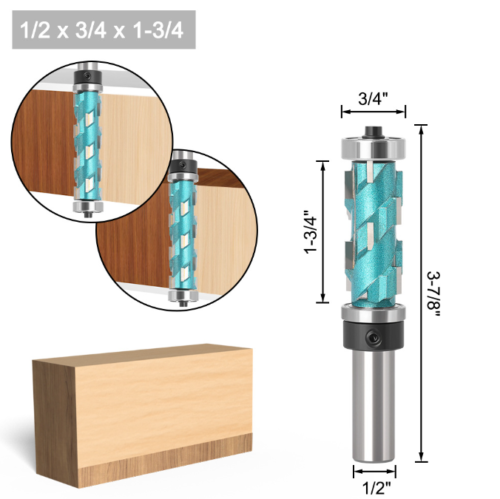 12mm 1/2" CNC Router Bit Bearing Compression Mill Cutter Shank Flush ...