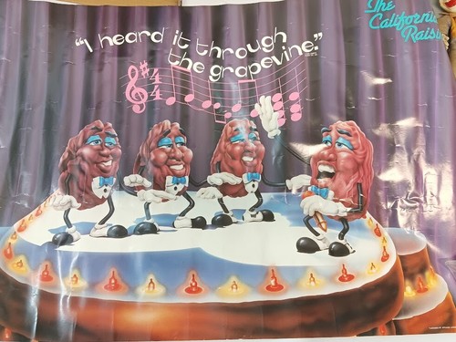 Original poster California Raisins #71 1987 Promo. See description ...