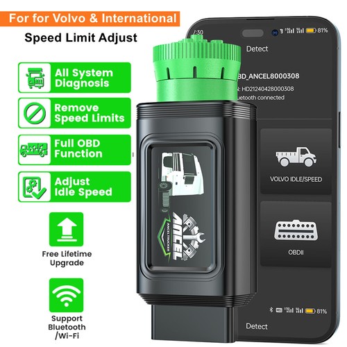 Diesel Truck OBD2 Scanner All System Idle Speed Limit for Volvo ...