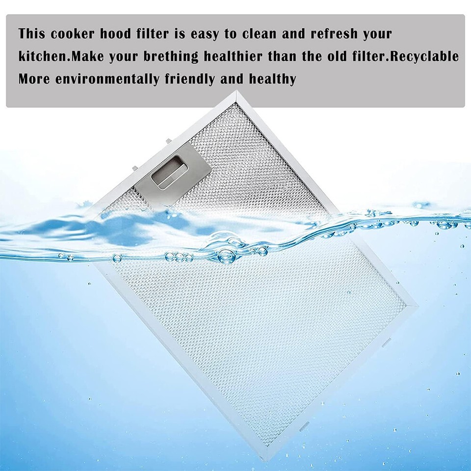 2PCS, Kitchen Hood Extractor Grease Filter Replacement Filter Extractor ...