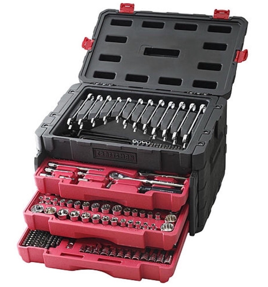 Craftsman 450 Piece Mechanics Tool Set W/Case Wrenches SAE Metric 268 ...