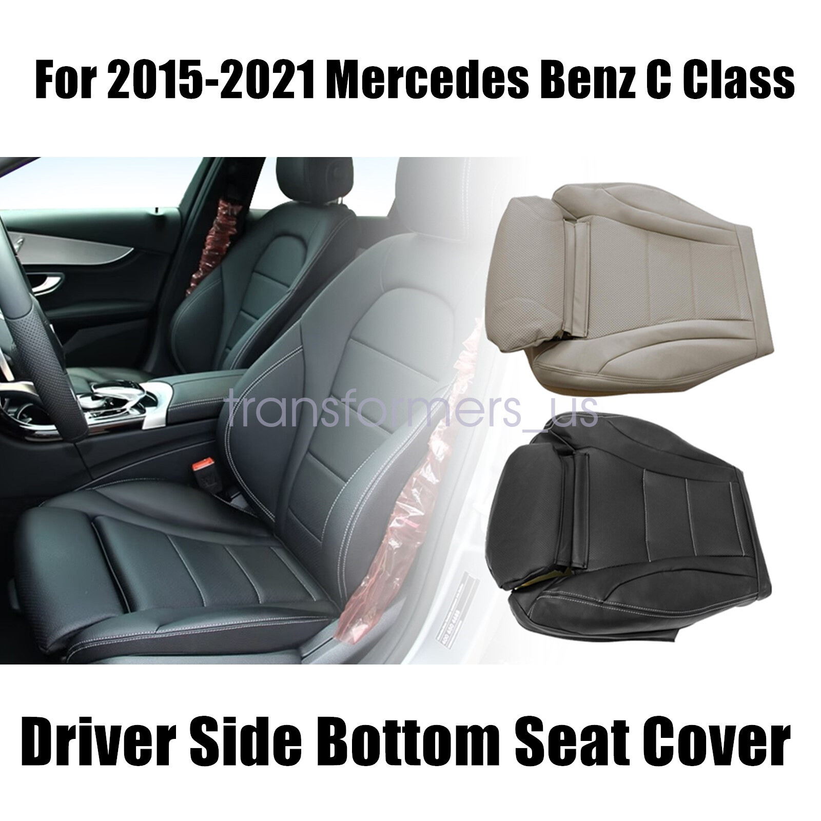 2015-2021 Fits Mercedes Benz C300 GLC300 Driver Bottom Leather Seat ...
