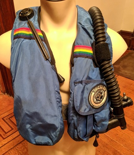 SeaTec Scuba Vest BCD Blue Black Rainbow Dive Buoyancy Compensators CO2 ...