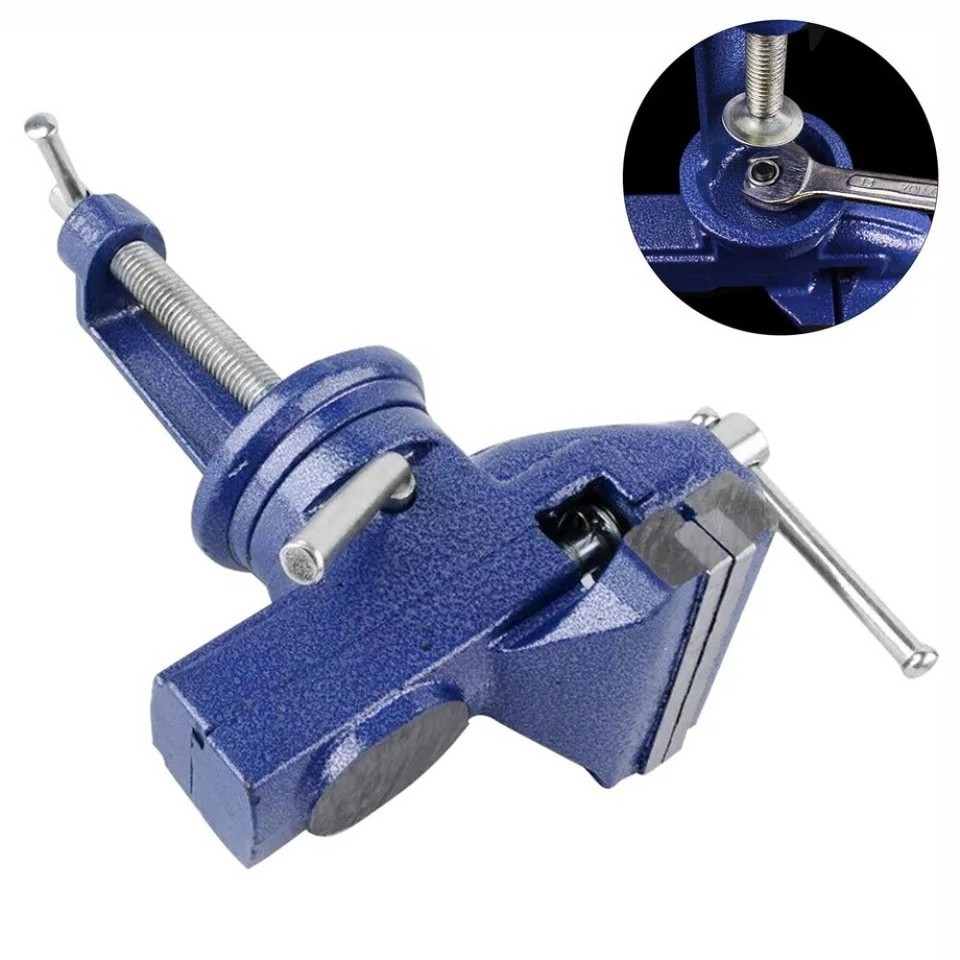 MINI VICE 80MM WITH TABLE CLAMP 360° SWIVEL BENCH VICE SMALL. | eBay UK