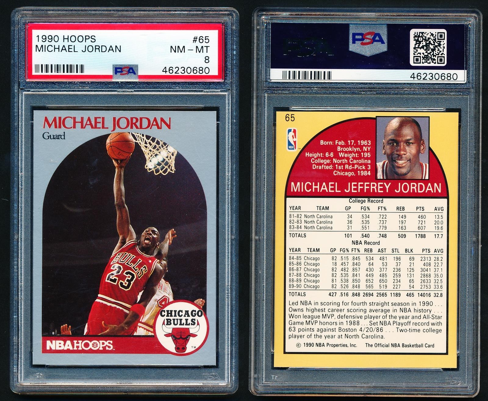 1988-1990 PSA Graded Basketball Card Lot of (3) Michael Jordan Hoops ...