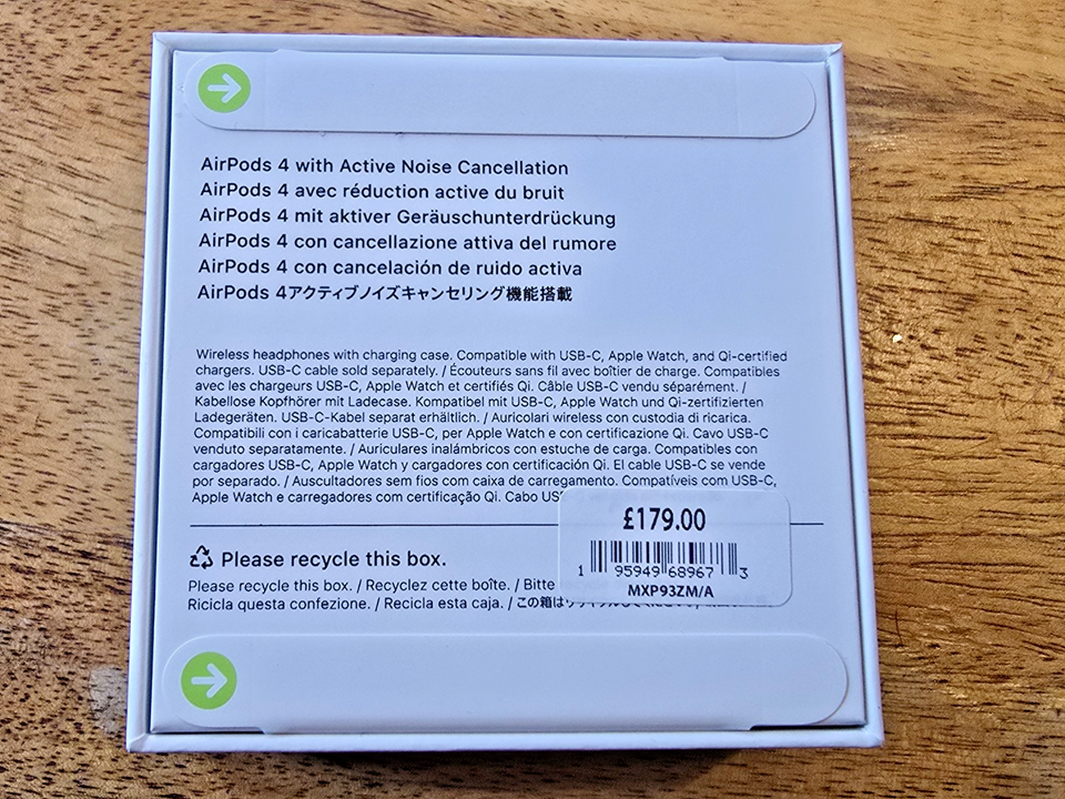 New Sealed Apple AirPods 4 with Active Noise Cancellation Model MXP93ZM ...