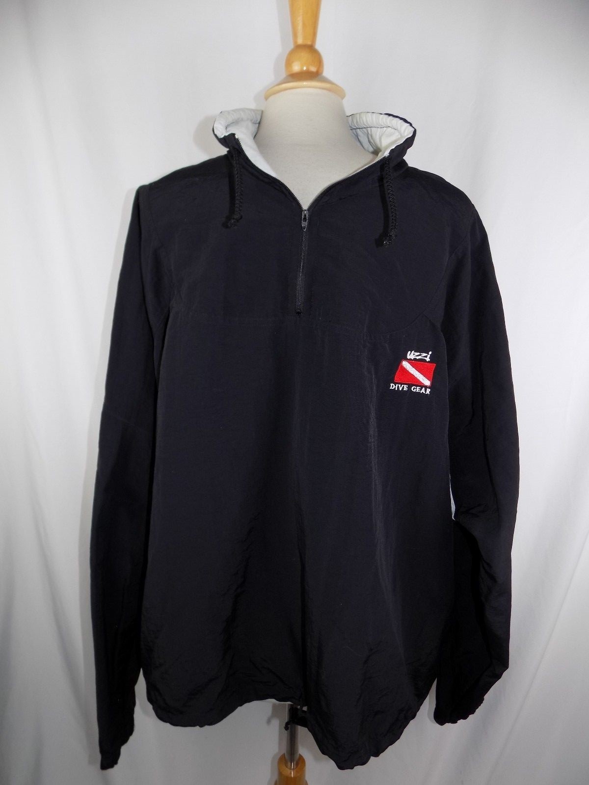 Uzzi Dive Gear Pull Over 1/4 Zip Jacket Size L Large Black USA | eBay