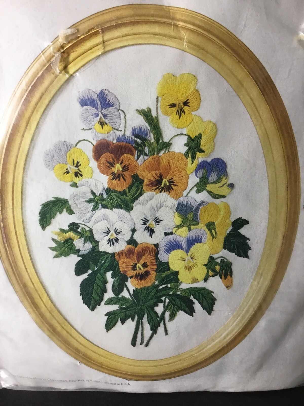 Vintage Erica Wilson Crewel Kit Pansies #7685 New Old Stock | eBay