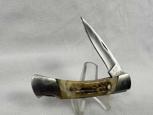 Vintage Custom Buck 501 USA Pre Date Code Stag Handle Folding Knife ...