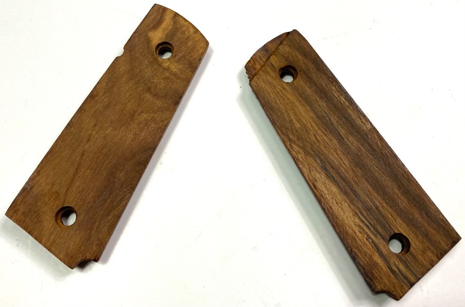 WWII WWI US ARMY COLT M1911 M1911A1 .45 WOODEN PISTOL GRIPS-SKULL ...