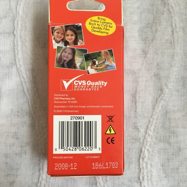 CVS Power Flash Indoor & Outdoor Camera 27 EXP 400 Speed Film One Time ...