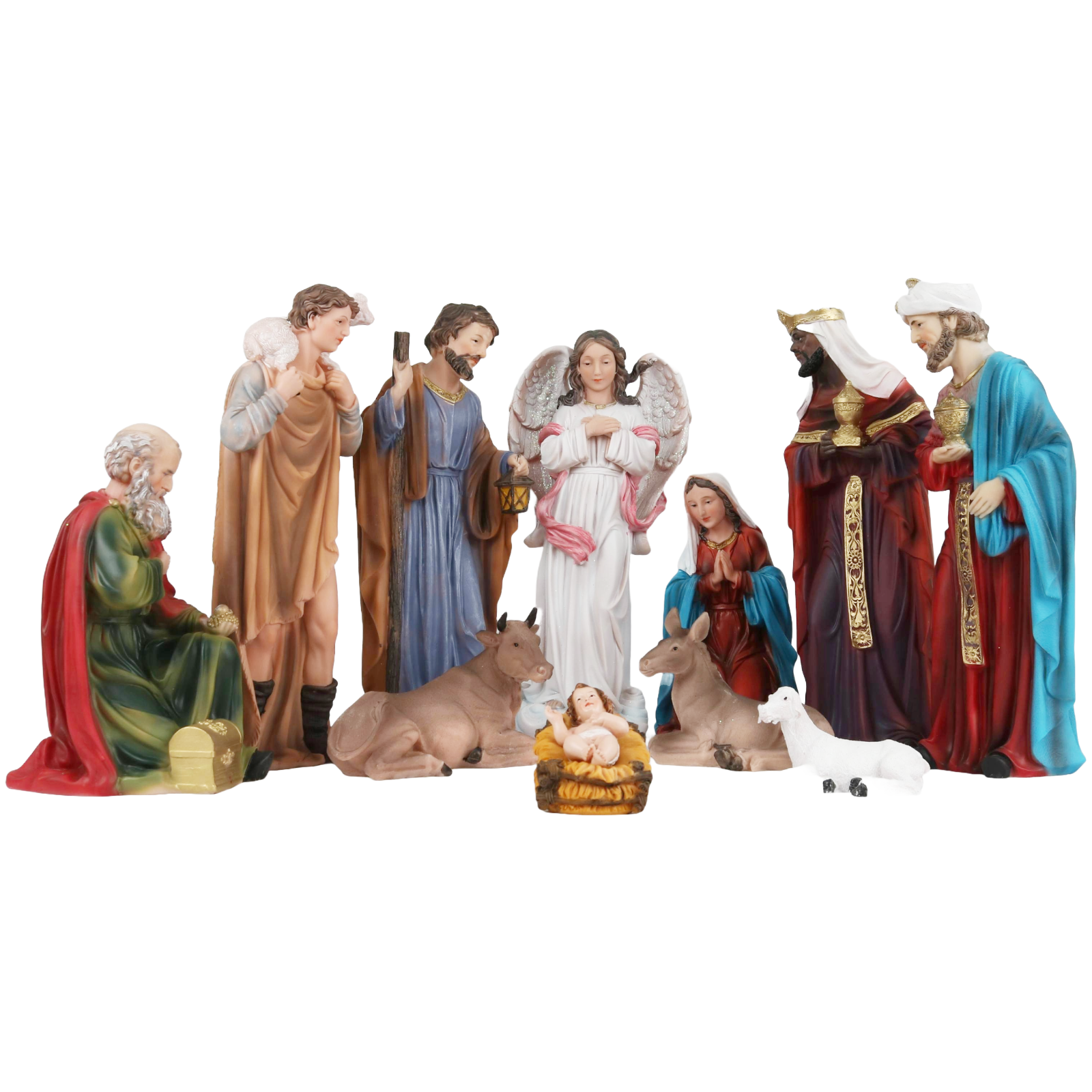 Nativity Scene Set 12 Inch 11 Piece Holy Family & Magi Nacimiento ...