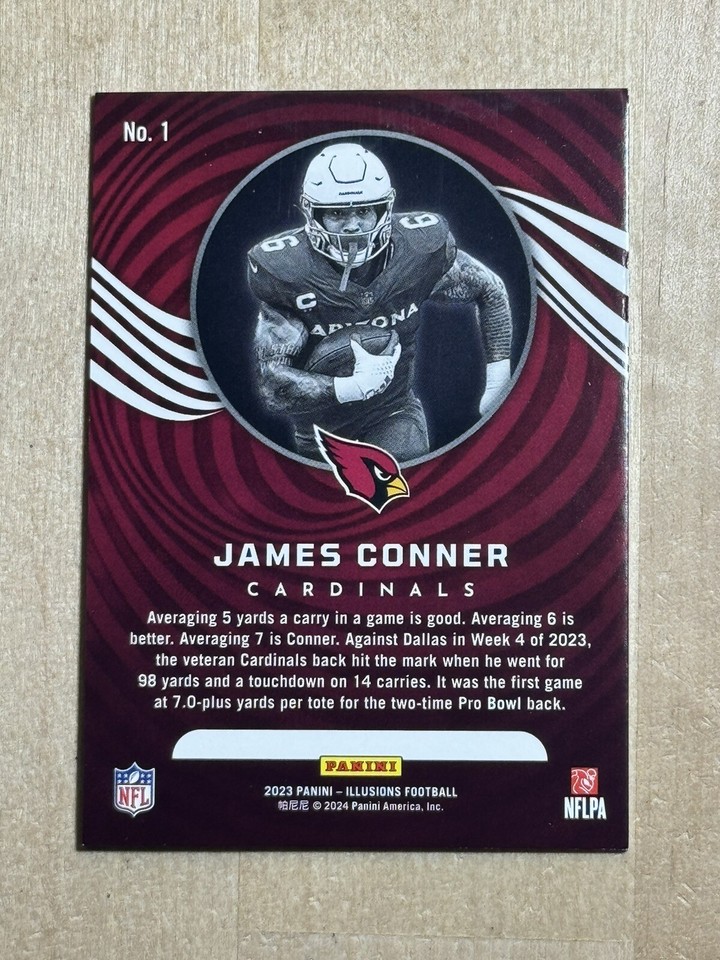 2023 Arizona Cardinals James Conner Panini Illusions CARD #1 | eBay UK