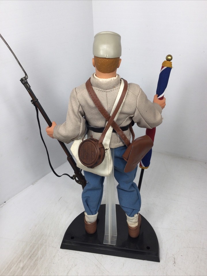1/6 HASBRO GI JOE CSA INFANTRYMAN “JOHNNY REB” US CIVIL WAR INF. + FLAG ...