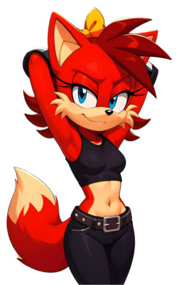 Fiona Fox Sonic Weatherproof Anime Sticker 6" Car Decal | eBay