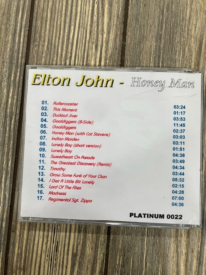 Elton John Honey Man Live Compilation Promo CD-R Concert Promoter ...