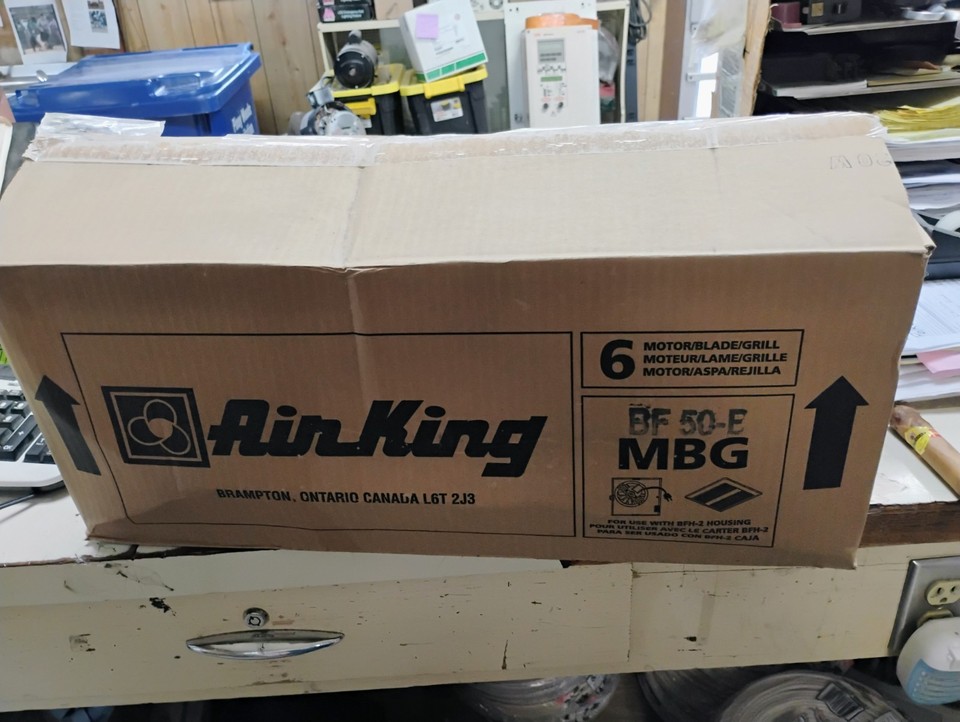 AIR KING BF50 SNAP-IN BATHROOM EXHAUST FAN NEW CASE OF 6 FANS WITH ...