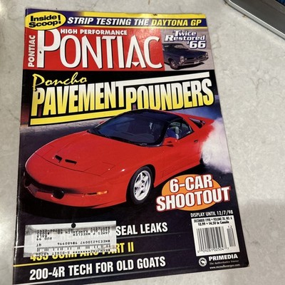 Rare High Performance Pontiac Magazine Firebird GTO Trans Am December ...