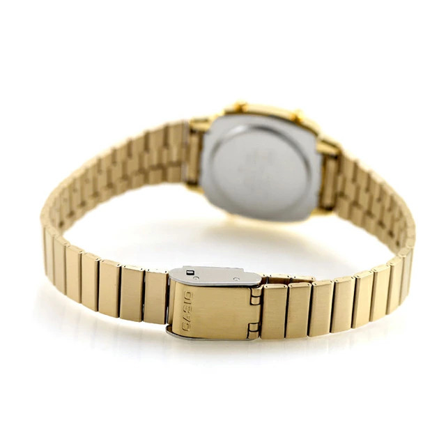 CASIO Classic LA670WGA-1DF Vintage Digital Black Gold Steel Women's ...