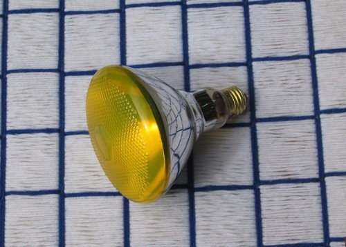 100 WATT Bug Yellow 130v outdoor flood 100w LIGHT BULB PAR38 /o PYREX ...