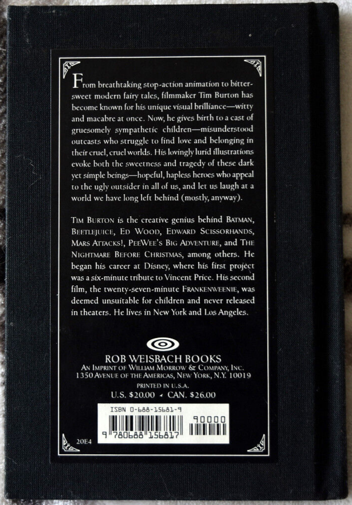 SIGNED Tim Burton: The Melancholy Death of Oyster Boy & Other Stories ...