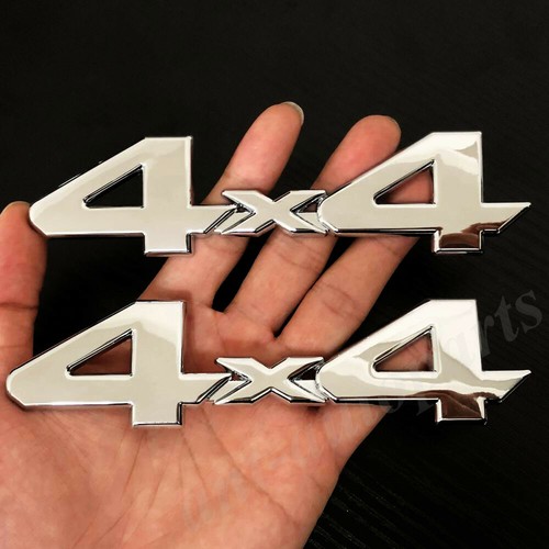 2x Metal Chrome 4X4 Badge Car Trunk Rear Fender Emblem Decal Sticker ...