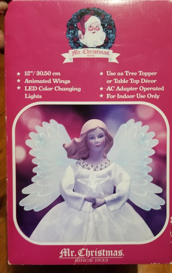 Mr. Christmas fiberoptic Animated Angel Tree Topper 12inch NIB | eBay