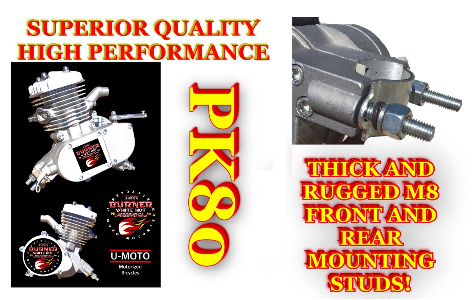 DIY 2-STROKE HIGHEST POWER PK80 66CC/80CC MOTORIZED BIKE ENGINE KIT! | eBay