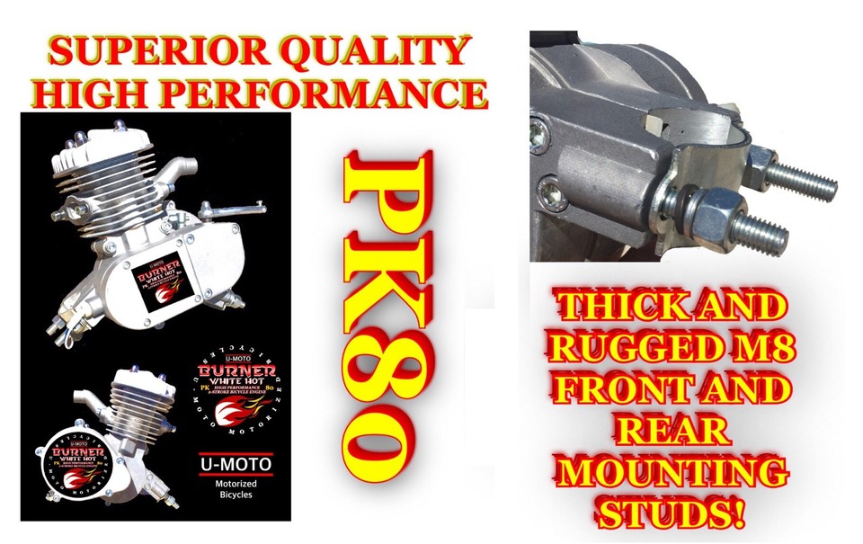 DIY 2-STROKE HIGHEST POWER PK80 66CC/80CC MOTORIZED BIKE ENGINE KIT! | eBay