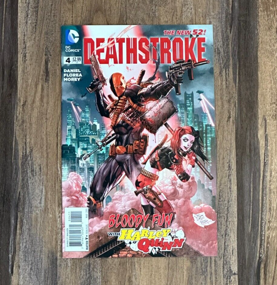 DeathStroke #4 New 52 (DC Comics, 2015) Bloody Fun with Harley Quinn ...