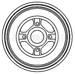 Brake Drum fits NISSAN MICRA K12 1.2 Rear 03 to 10 B&B 43206AX650 ...
