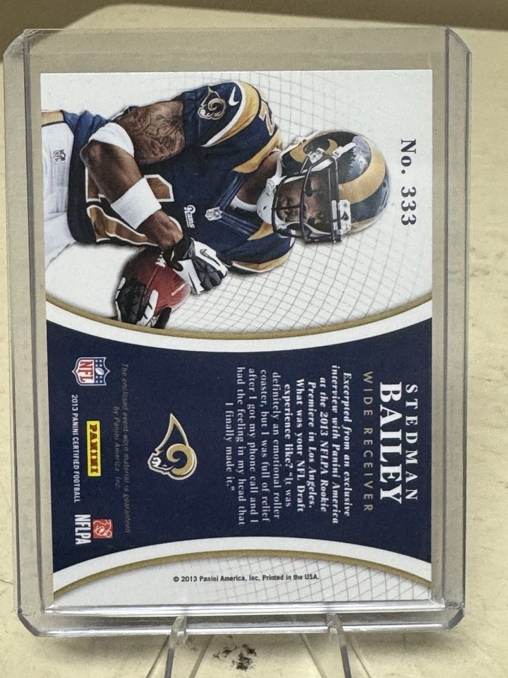 2013 Panini Certified - Freshman Fabric Stedman Bailey Mirror Red /149 ...