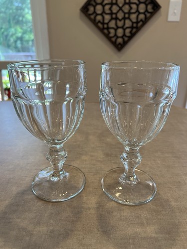 Libbey Duratuff Gibraltar Clear Glass Stemware Water Wine Goblets 7" Set Of 2 | eBay