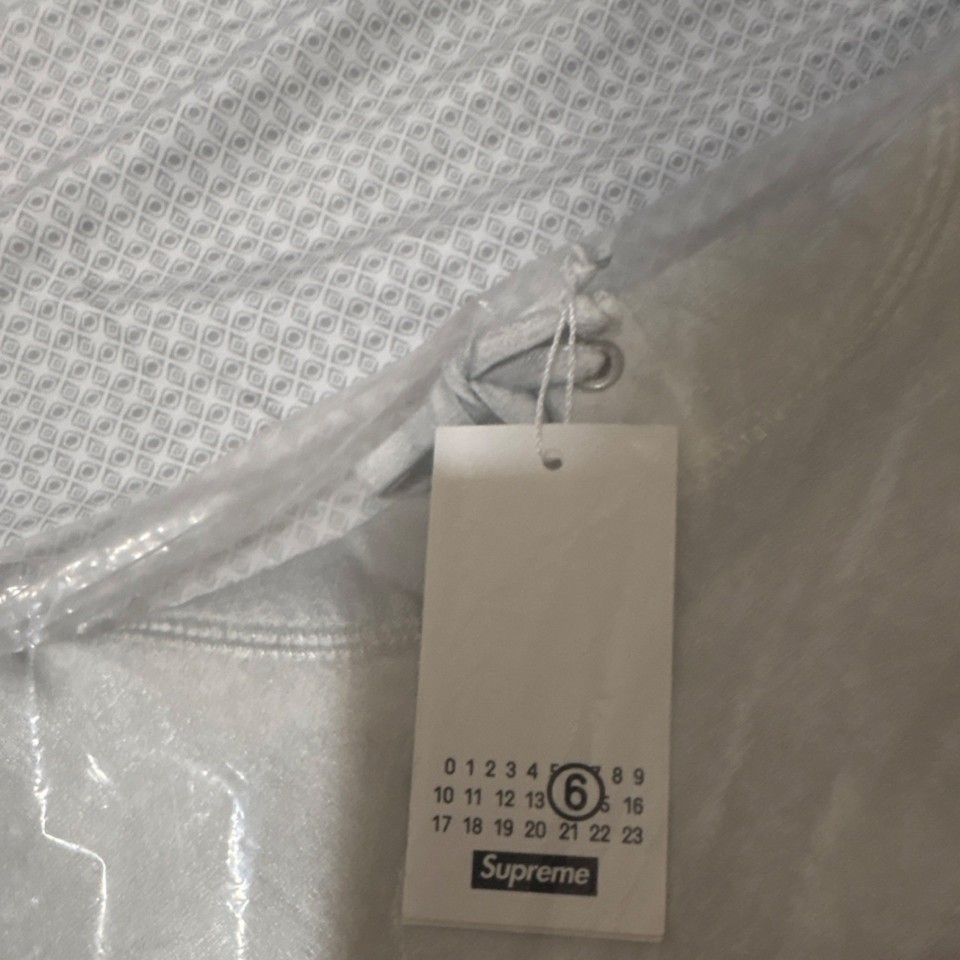 Supreme Maison Margiela MM6 Box Logo Hoodie size M White | eBay